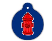 Pet ID Tag Fire Hydrant Dog ID Tag Cat ID Tag - Etsy
