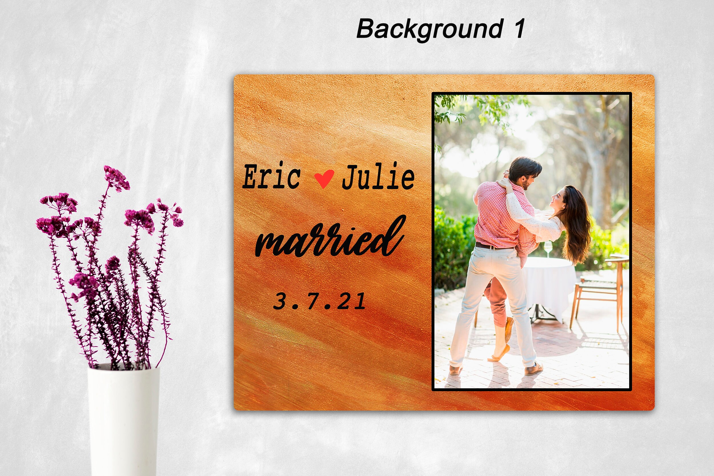 Personalized Engagement Gift Bride and Groom Engaged Couple Wedding ...