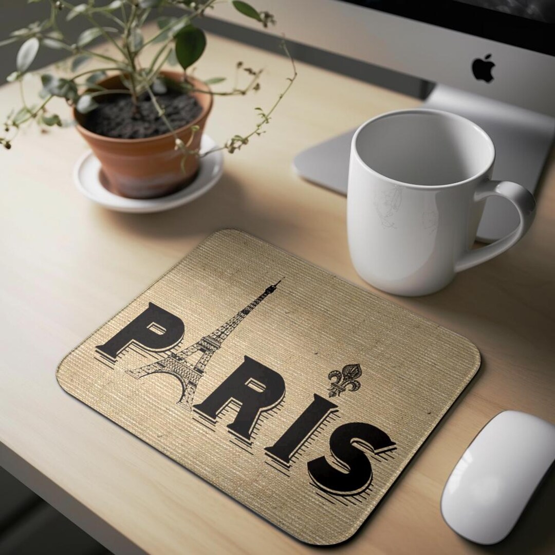 Eiffel Tower Mouse Pad Paris France Mousepad French Country Desk Mat ...