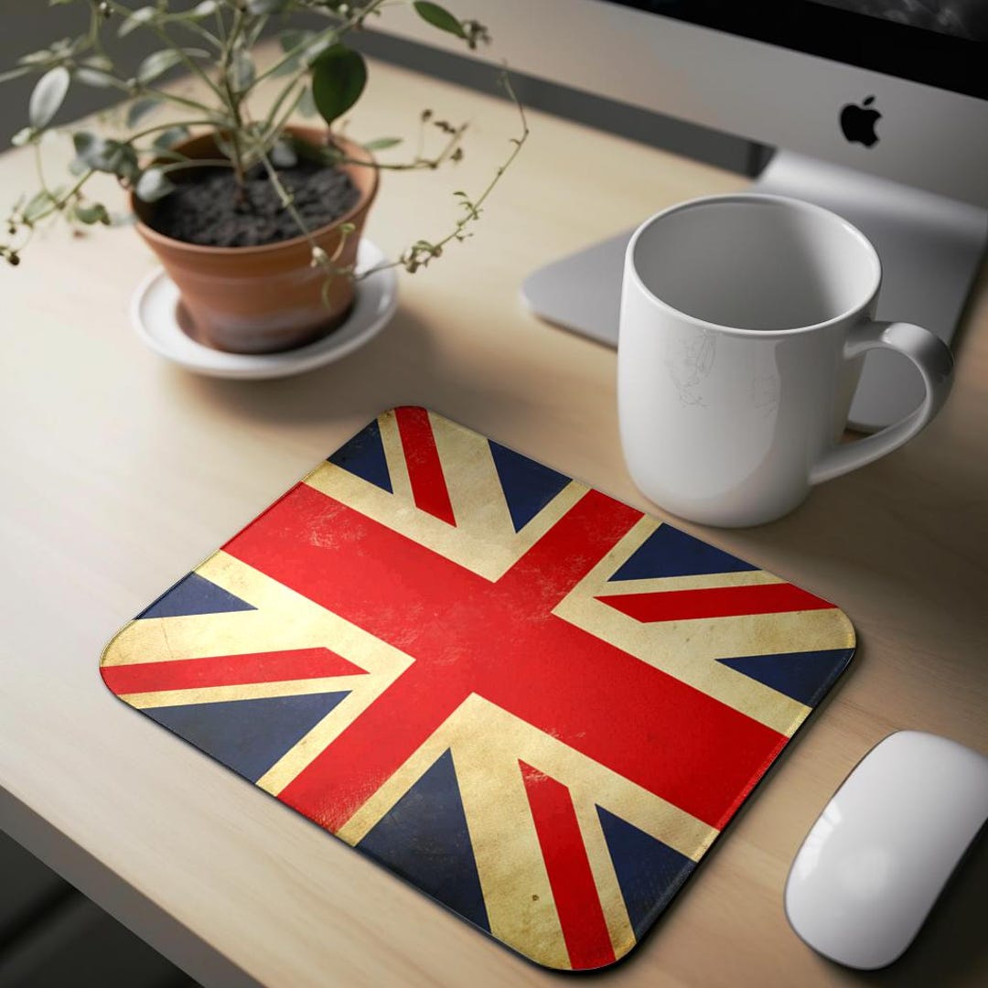 Union Jack Mouse Pad Great Britain Flag Mousepad United Kingdom Union ...