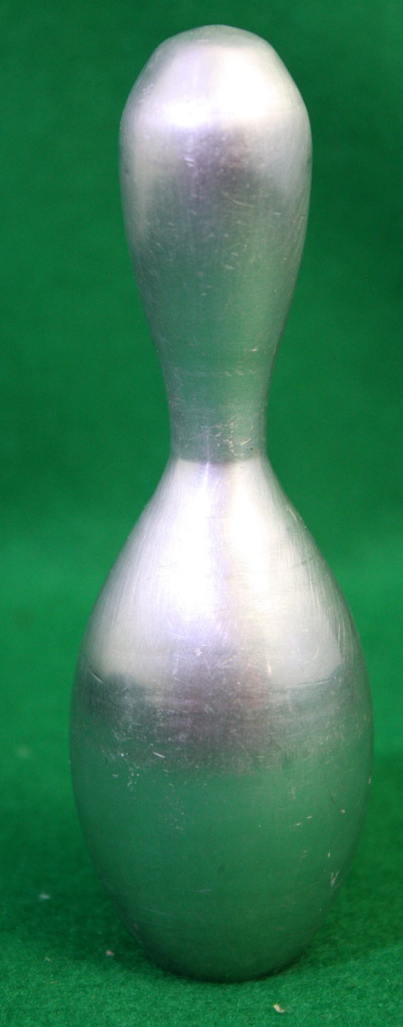 Vintage Aluminum Turned Miniature Bowling Pin free Shipping - Etsy