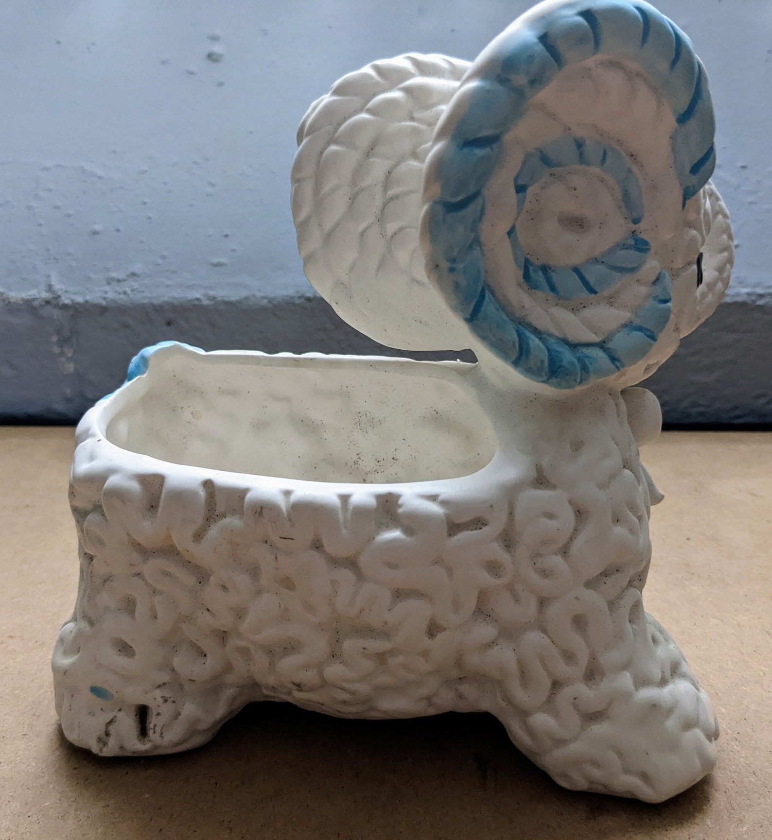 Vintage 1963 Lefton 1769 Ceramic Nursery Planter Blue - Etsy