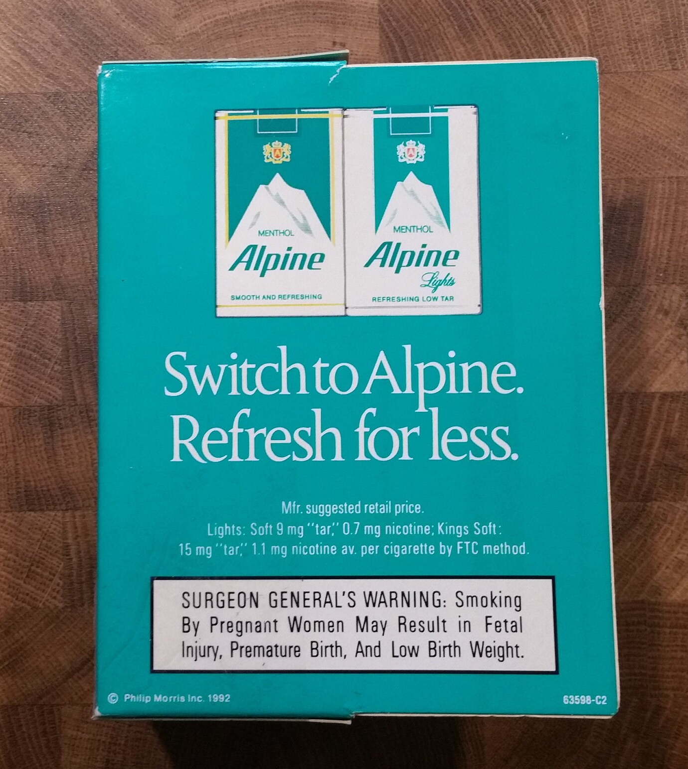 Vintage NOS unopened Alpine Cigarettes Advertising | Etsy