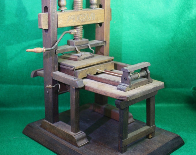 Vintage Working Wooden Scale Model of Gutenberg Printing Press - Etsy
