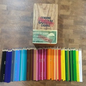 Lot of (58) Crayola Color Pencil With Scarce Counterfeit Genuine Cuban ...