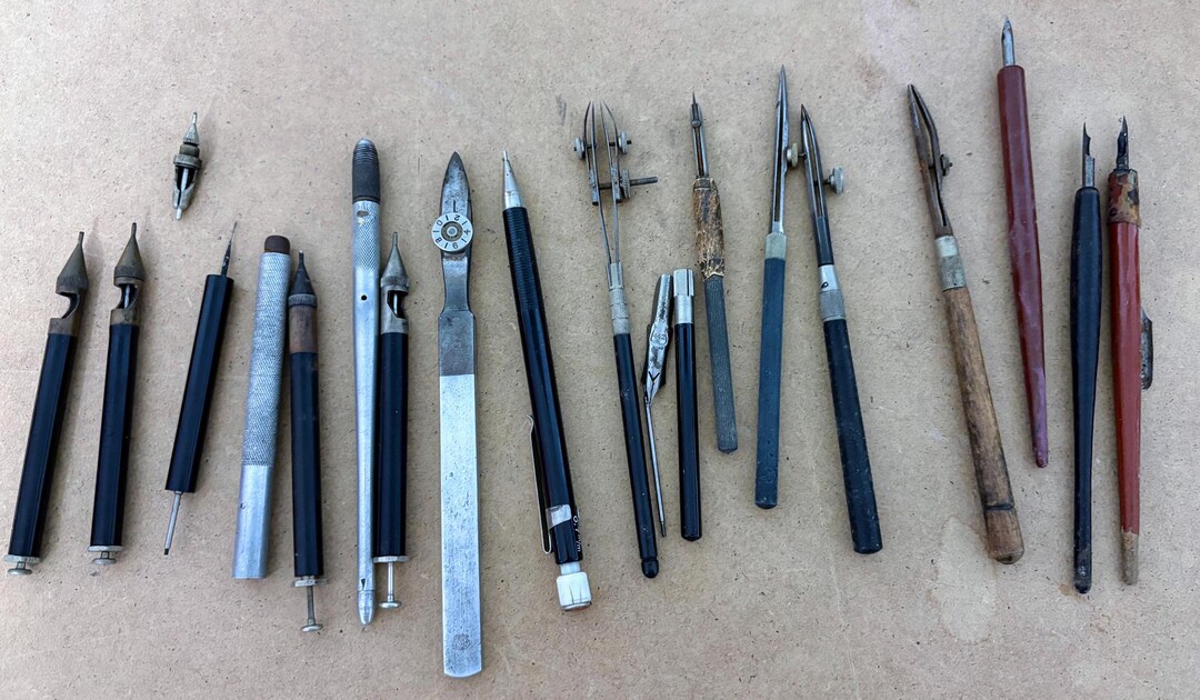Antique Lot (15+) Drafting Ink Pens Free Shipping Domestic USA - Etsy
