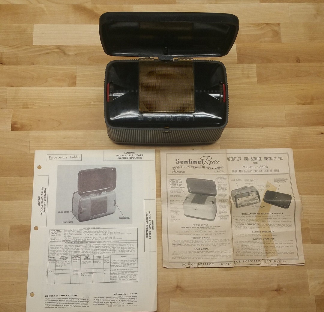 Vintage Sentinel Model 286PR Dual Powered AC /DC and Battery ...