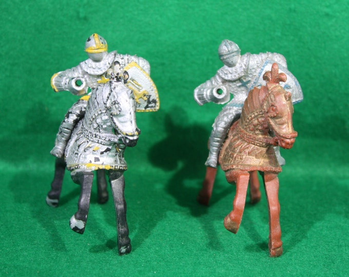 Vintage Tim Mee Toy Medieval Jousting Knights Set of Two - Etsy