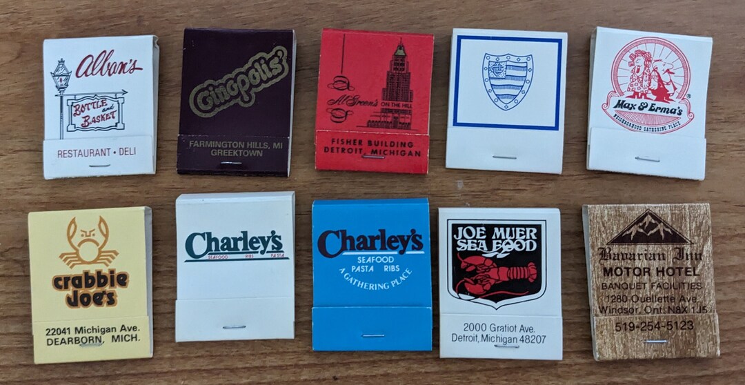 Vintage Lot of (10) Unused Restaurant Packs of Matches - Etsy