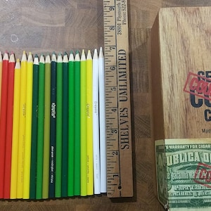 Lot of (58) Crayola Color Pencil With Scarce Counterfeit Genuine Cuban ...