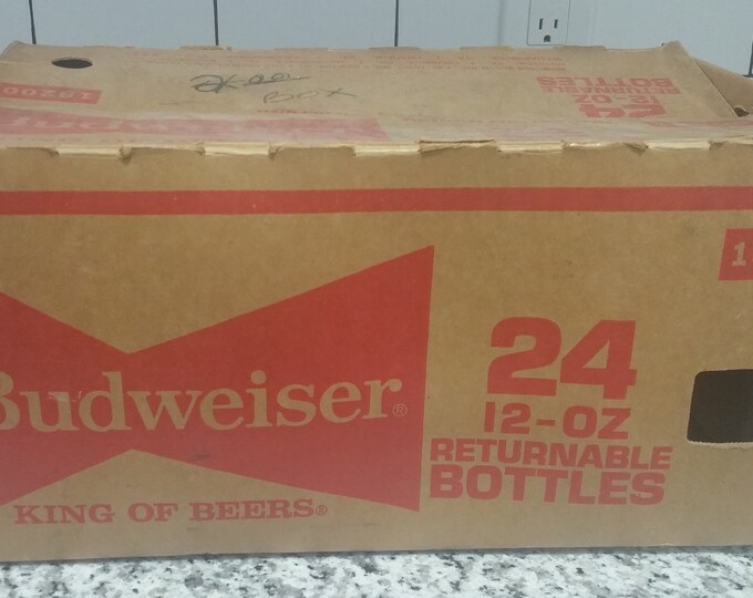 Vintage Budweiser 24 12 Oz. Bottles Returnable Cardboard Case ...