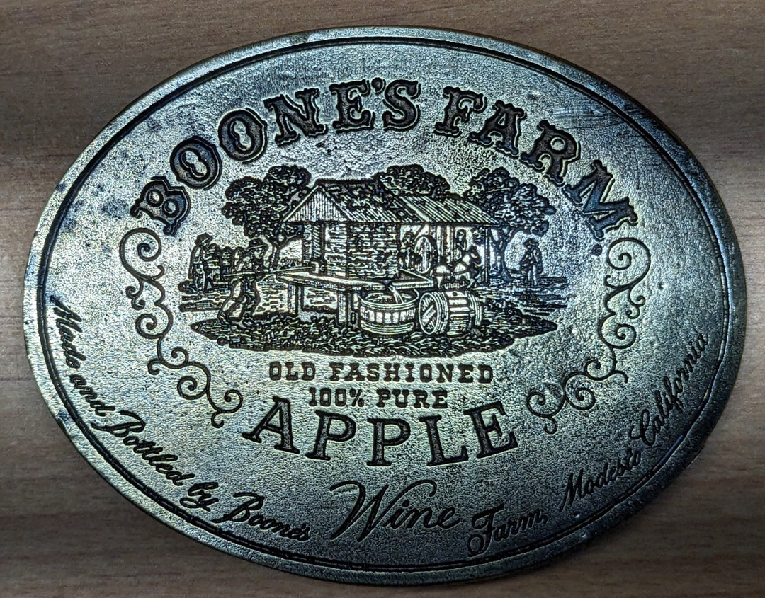 Vintage Brass Buckle "boone's Farm" Apple - Free Shipping Domestic USA ...