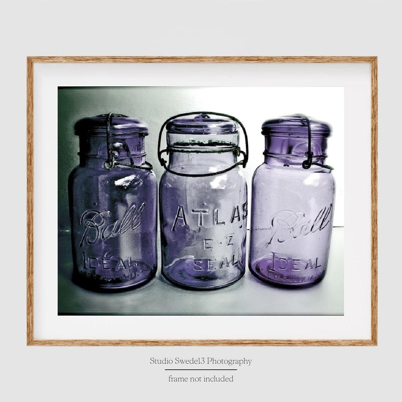 Purple Mason Jars - Etsy