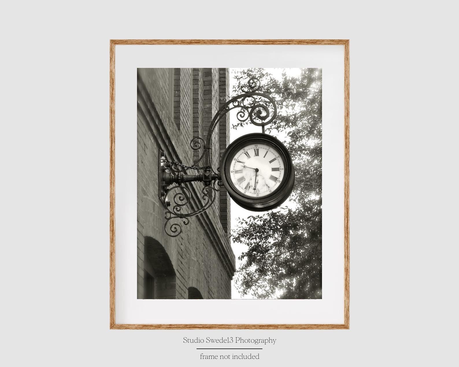 Father Time- Clock Art, Savannah Art, Old Clock Print, Antique Clock ...
