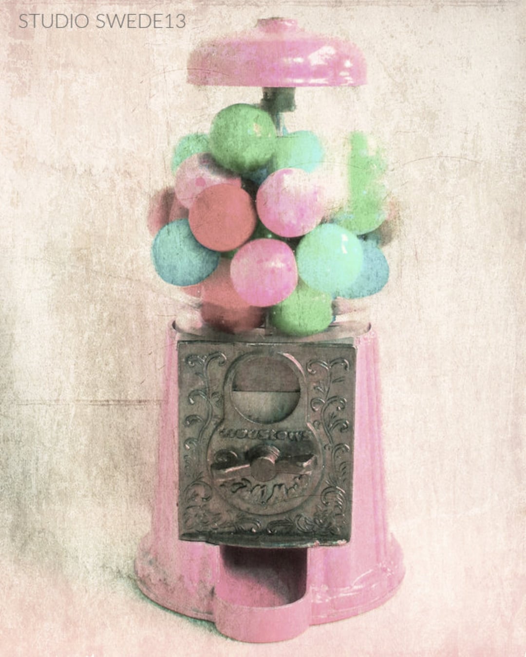Retro Gumball Gum Machine, Bubblegum Photo, Retro Print, Pink Bubblegum ...