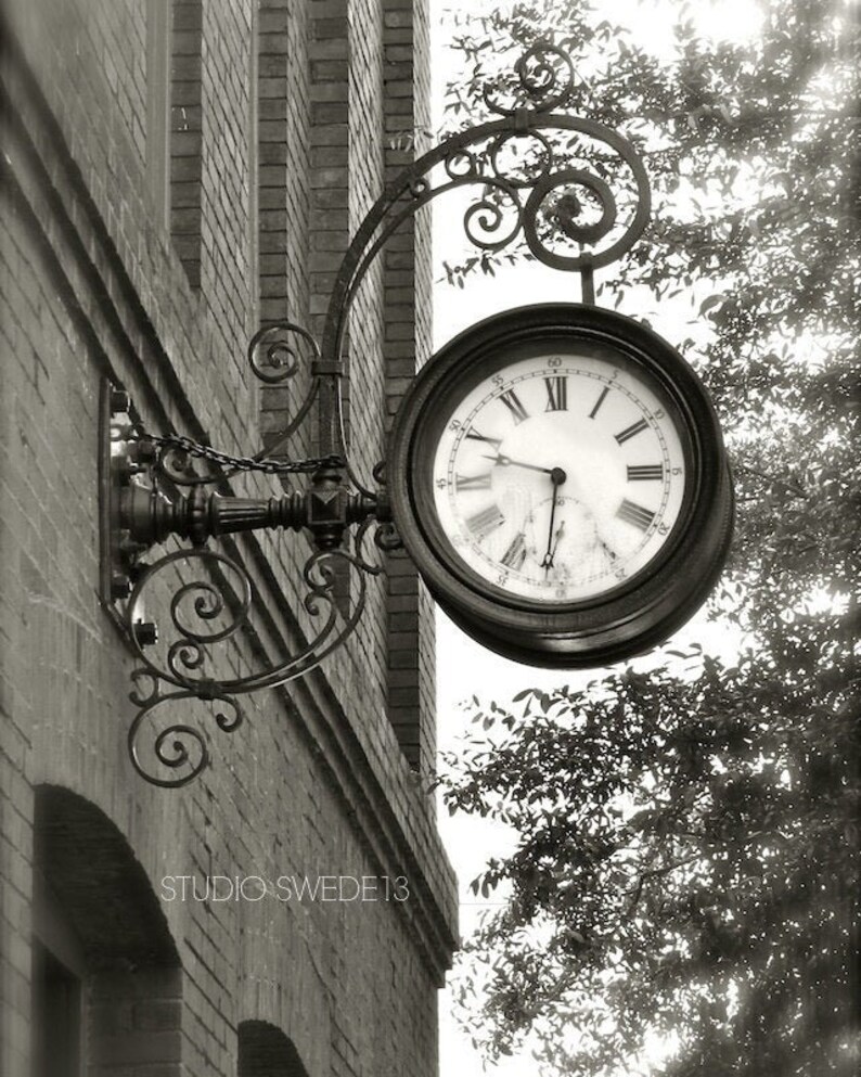 Father Time Clock Art Savannah Art Old Clock Print Antique - Etsy