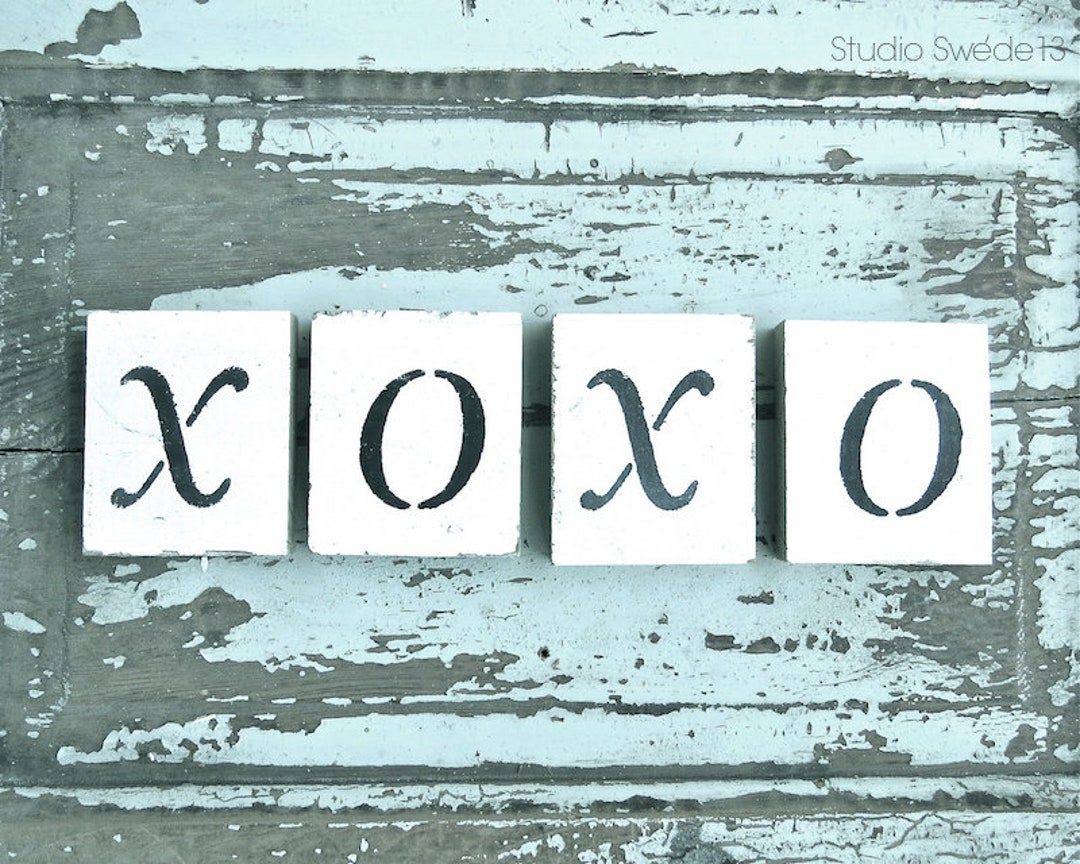 Hugs and Kisses XOXO Sign Print, Xoxo Word Art, Aqua Love Print ...