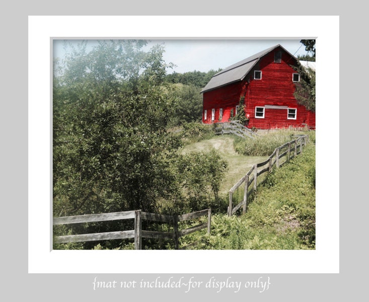 Red Barn Landscape Photography, Old Barn Print, Barn Wall Art, Country ...