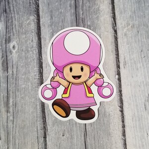 2.75 Die Cut Matte Vinyl Toadette Sticker, Toad Sticker, Cute Sticker ...