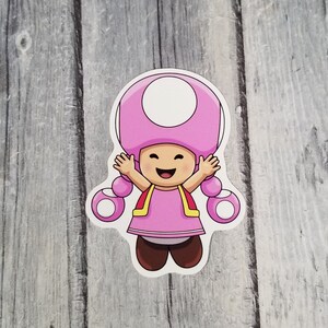 2.75 Die Cut Matte Vinyl Toadette Sticker, Toad Sticker, Cute Sticker ...