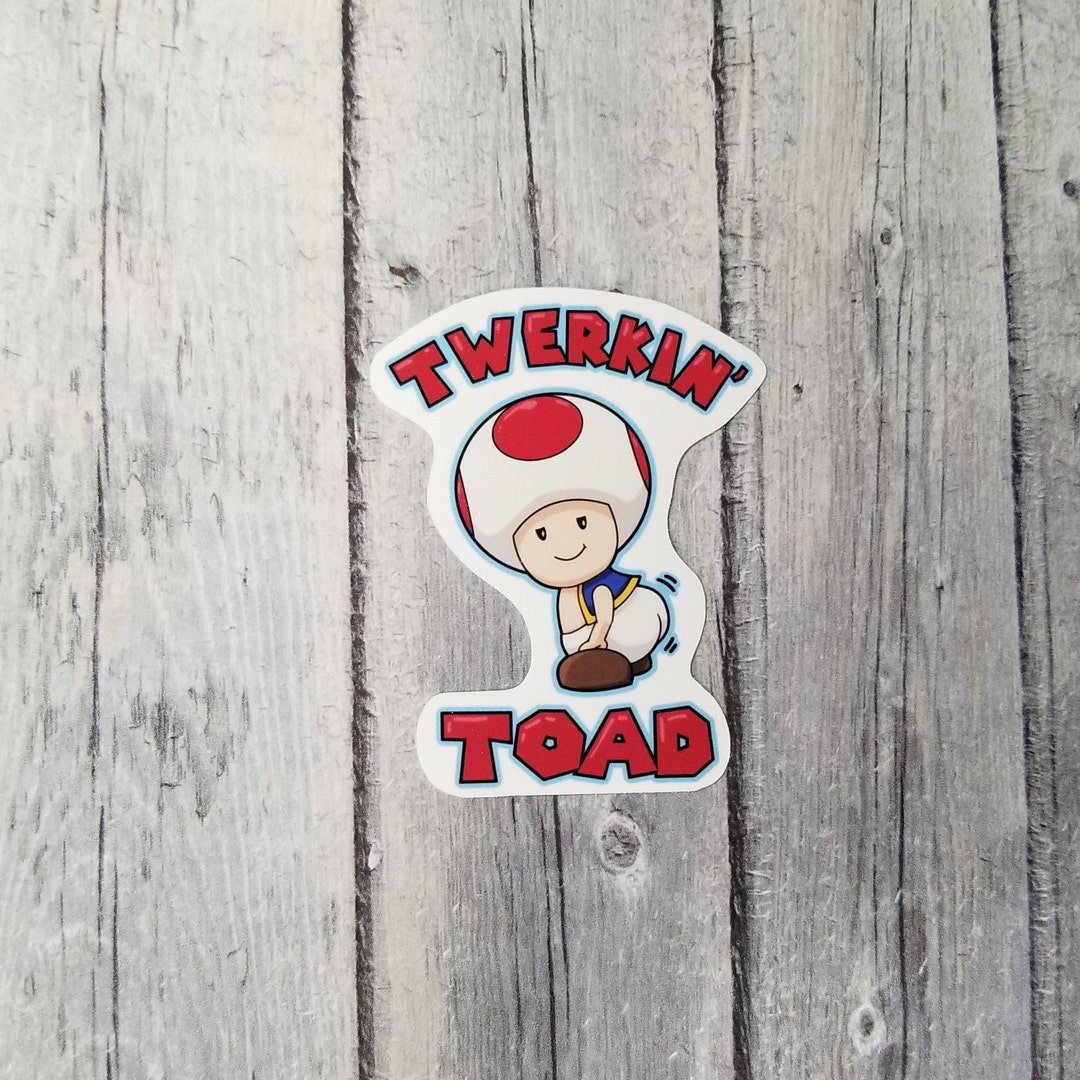 Dancing Toad Super Mario Matte Vinyl Sticker, 2.75 Die Cut, Laptop ...