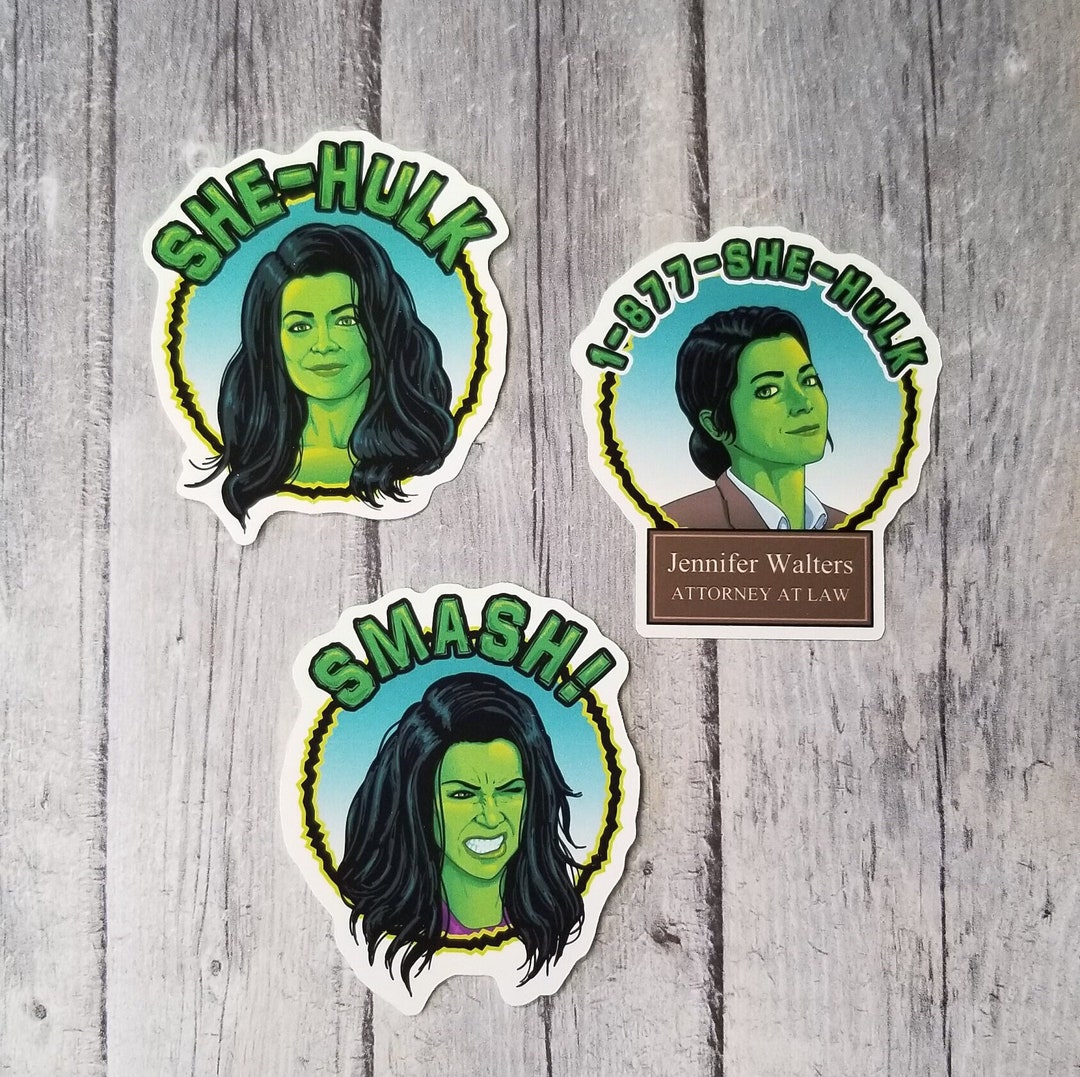 She-hulk Series Superhero Jen Walters Comic Book Matte Vinyl Stickers ...
