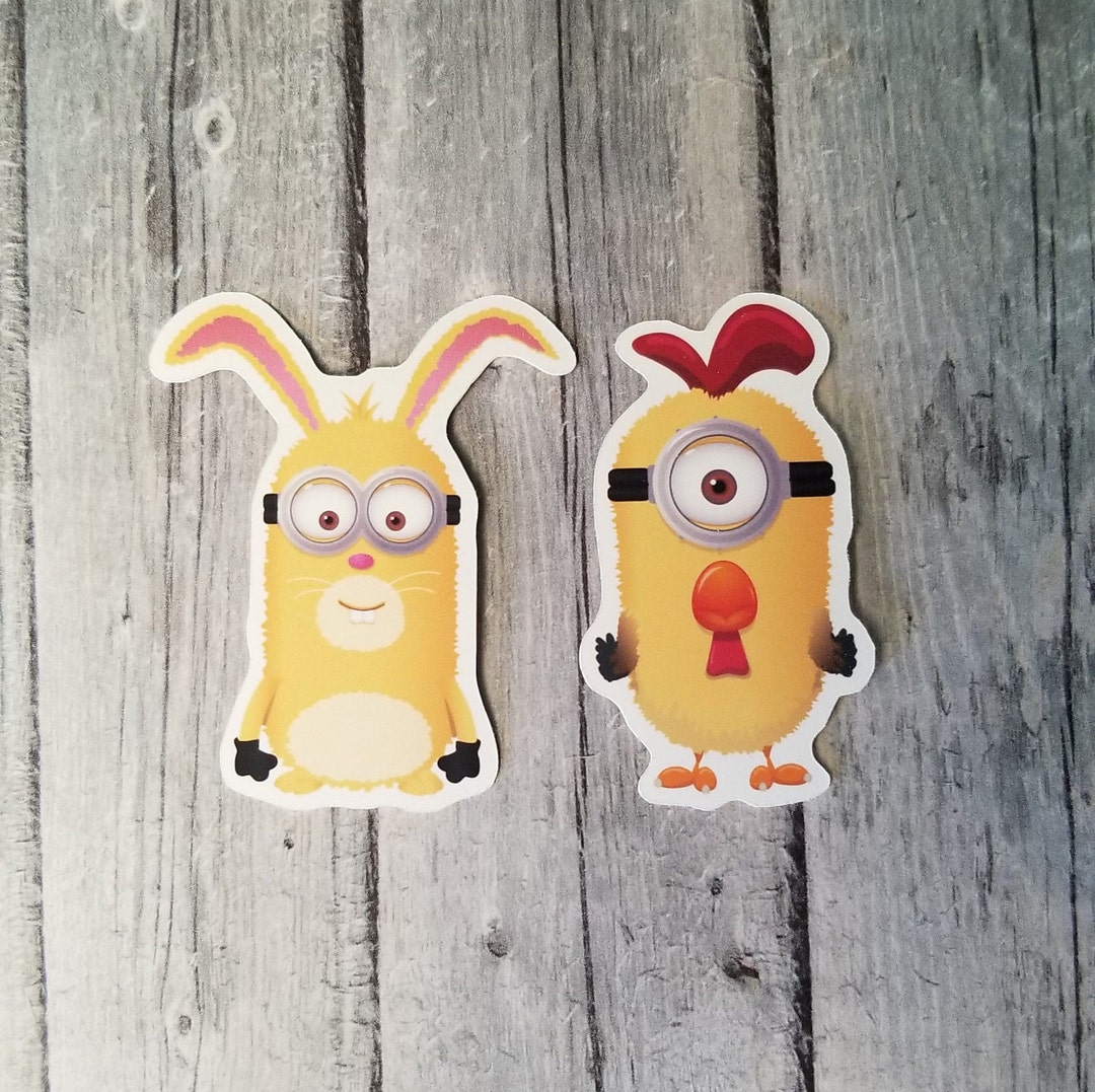 Animal Minions Vinyl Stickers Bunny Minion Chicken Minion - Etsy
