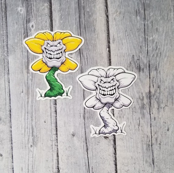 Undertale Flowey Matte Vinyl Sticker, 3" Die Cut, Laptop Sticker ...