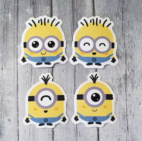 Kawaii Minions Matte Vinyl Stickers | 2.75" Die Cut Laptop Sticker ...