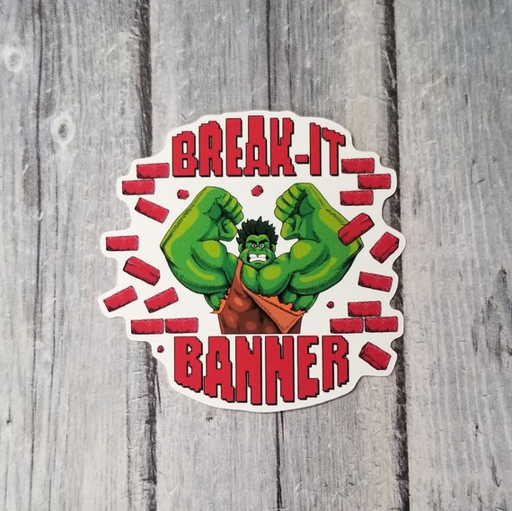 Wreck-It-Ralph Bruce Banner 2.75" Die Cut Matte Vinyl Sticker, Fan Art ...
