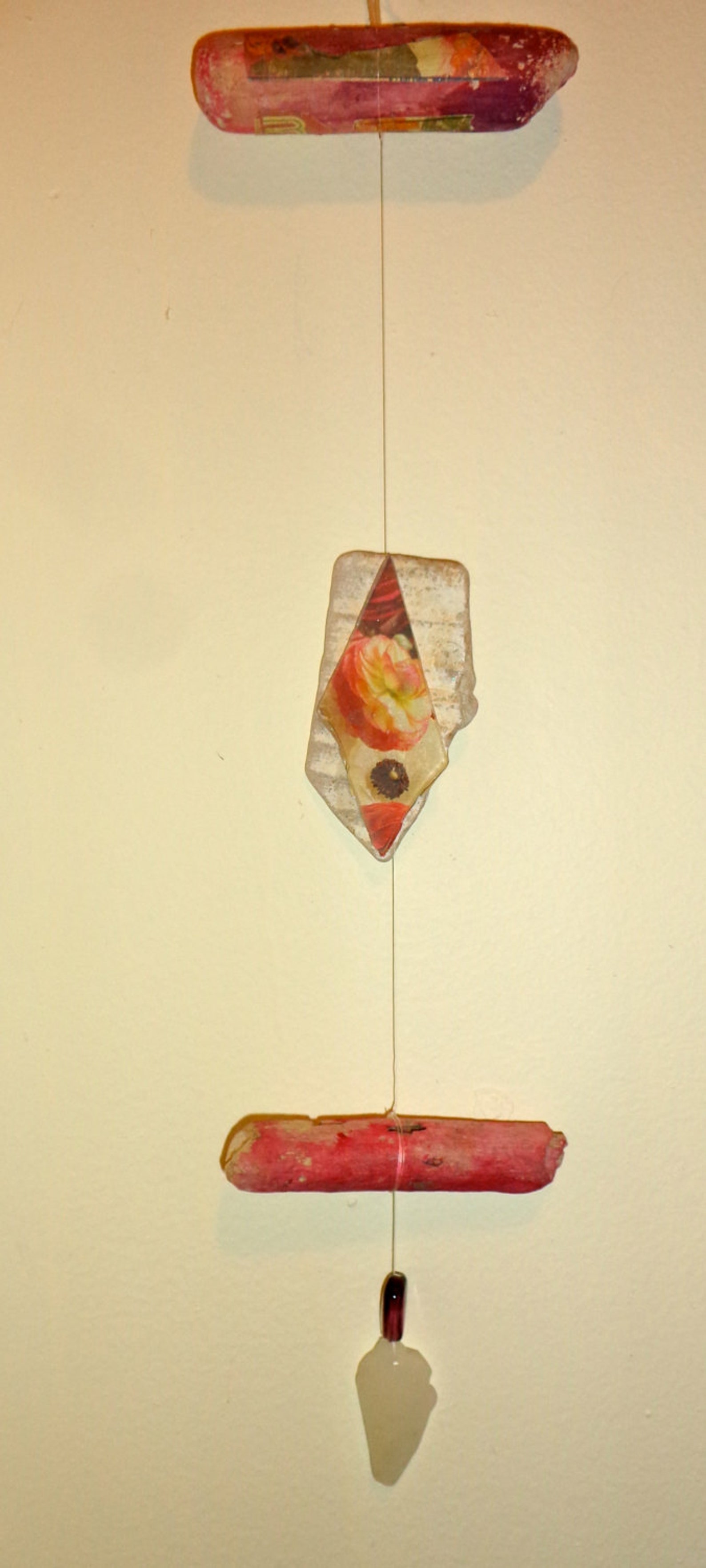 Ocean Objects Sun Catcher Ornament Hanging Decor Driftwood Sea Glass ...