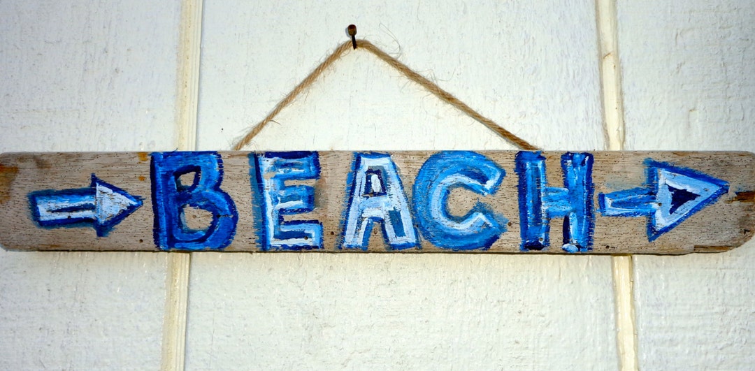 Beach \ Summer Fun Sign Wall Hanging Handpainted Art Original Painting ...
