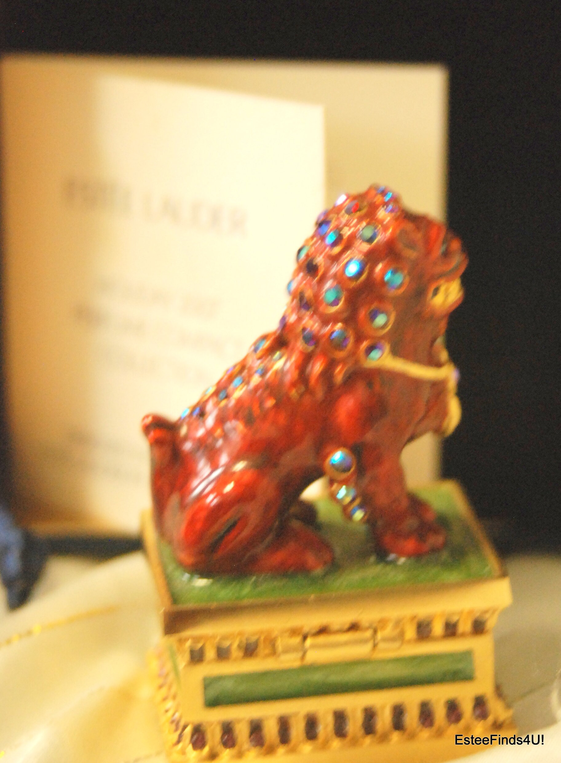 RARE Estee Lauder Magical Foo Dog by Jay Strongwater - Etsy
