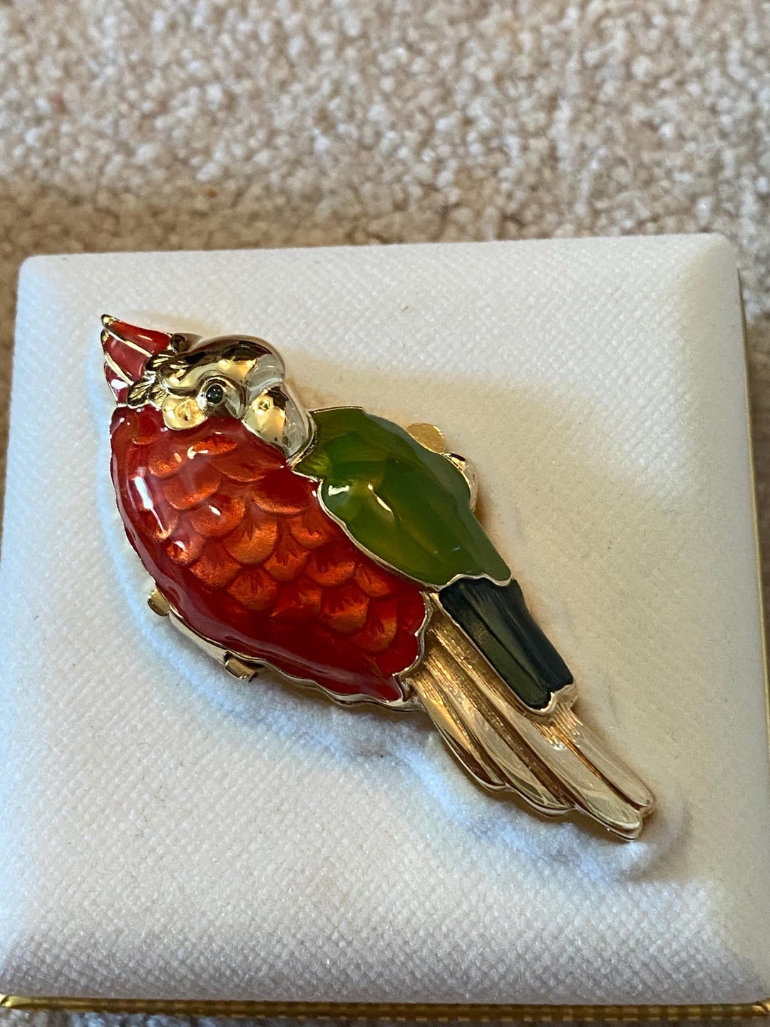 Estée Lauder Collectible Compact - GOLDEN PARROT in Red (BOXED) or ...
