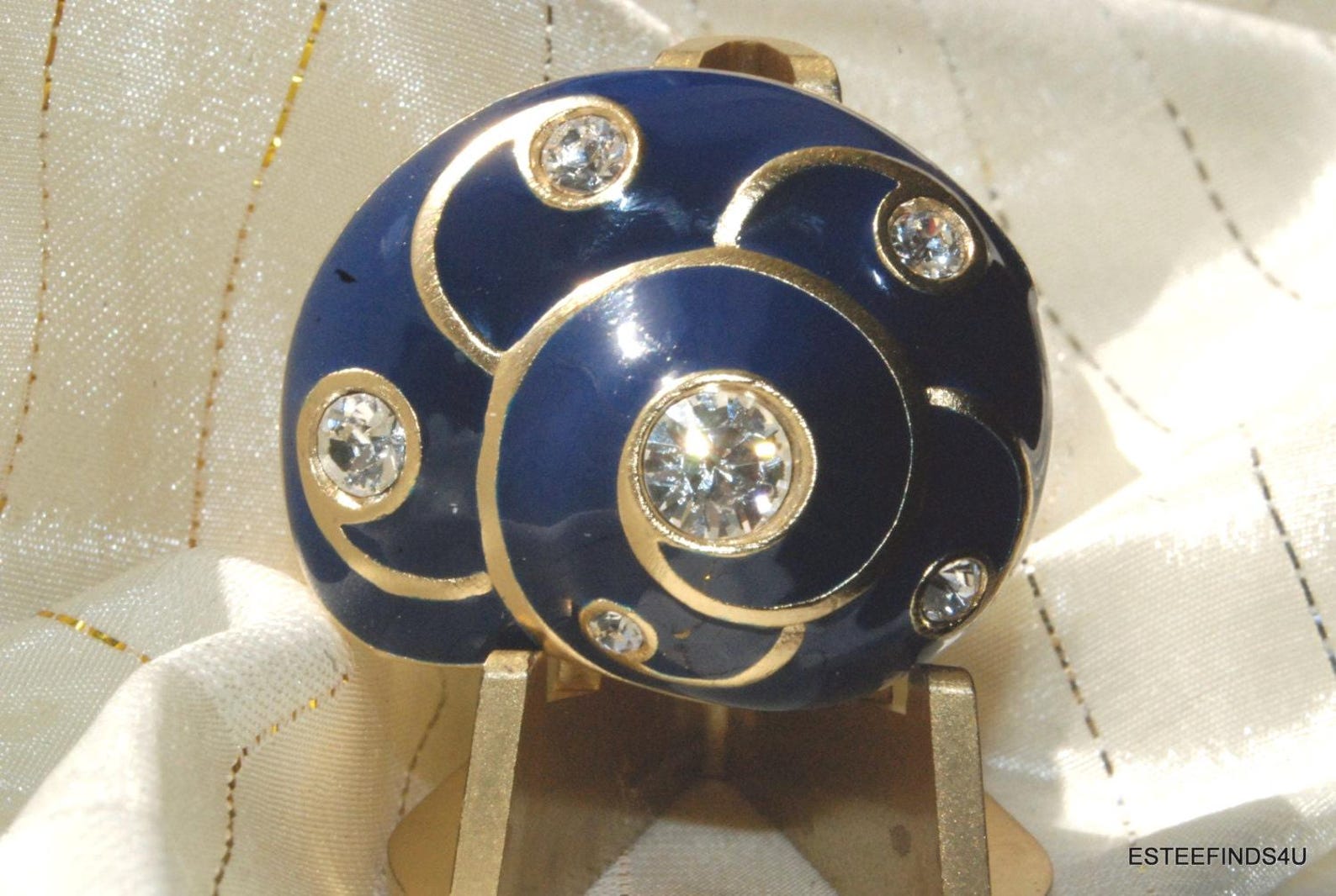 Estee Lauder Glistening Snail Shell Solid Perfume Compact or Trinket ...