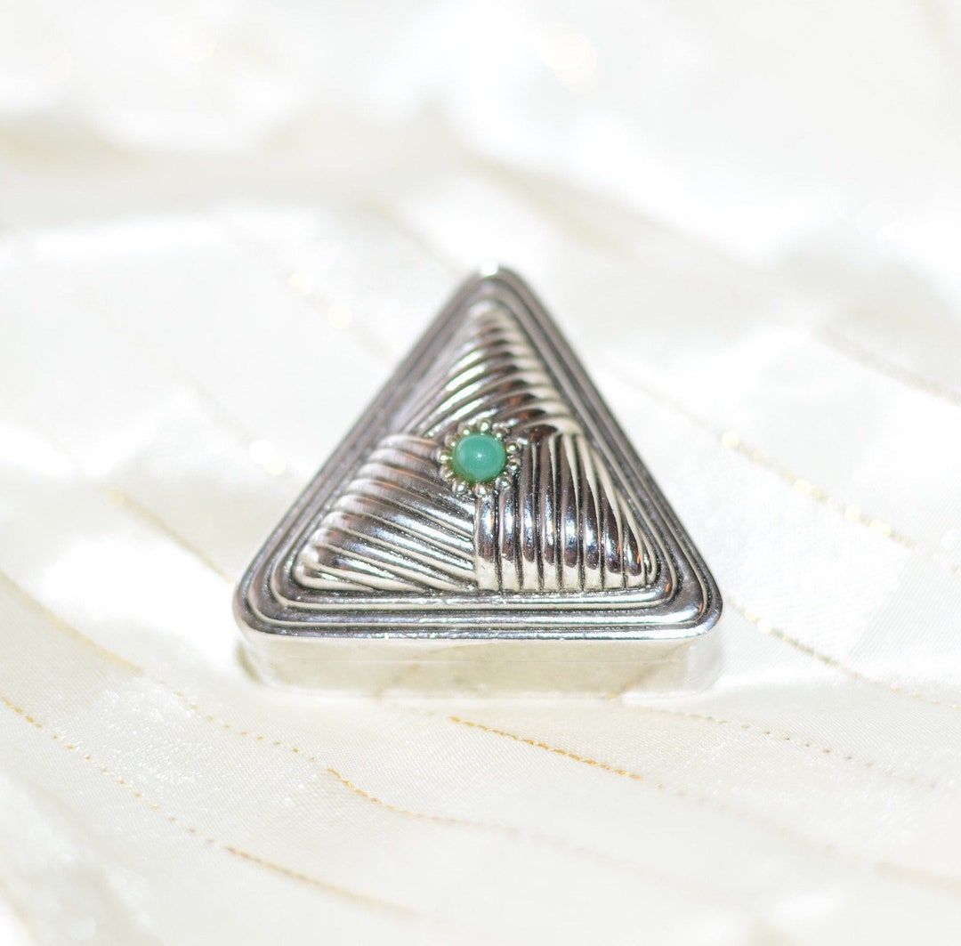Vintage Estee Lauder Jeweler's Triangle Solid Perfume Compact, Aliage ...