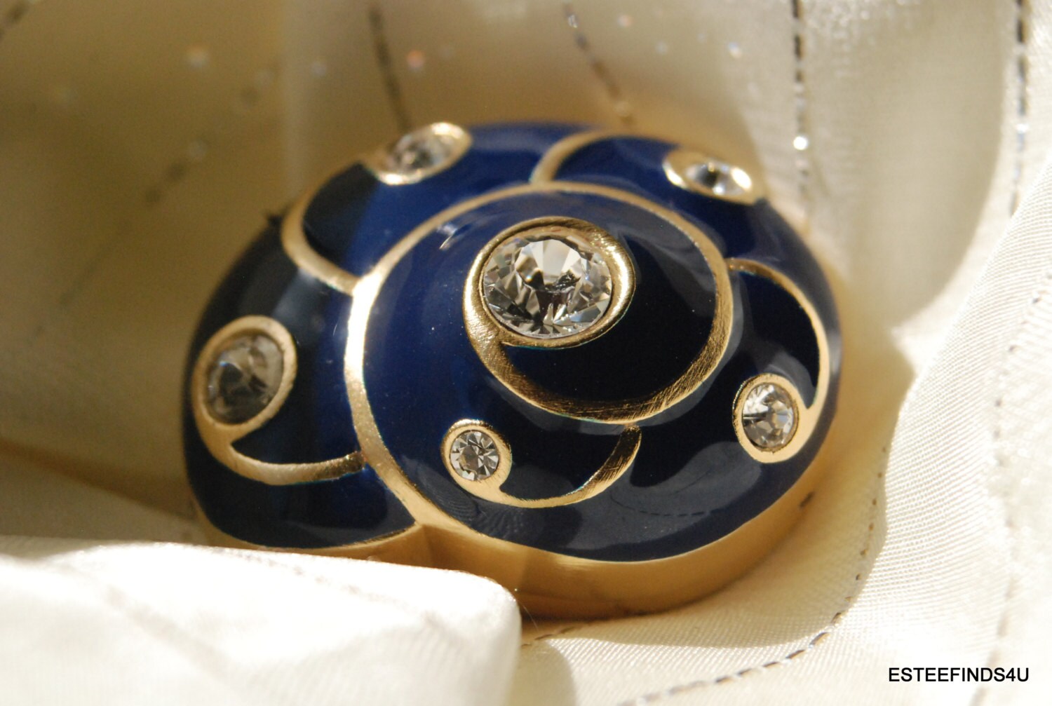 Estee Lauder Glistening Snail Shell Solid Perfume Compact or Trinket ...