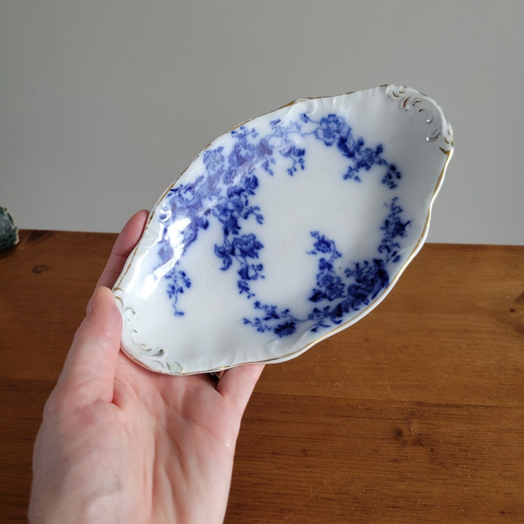 Flow Blue Relish Tray by Grindley, ideal Pattern: Transferware Serving ...