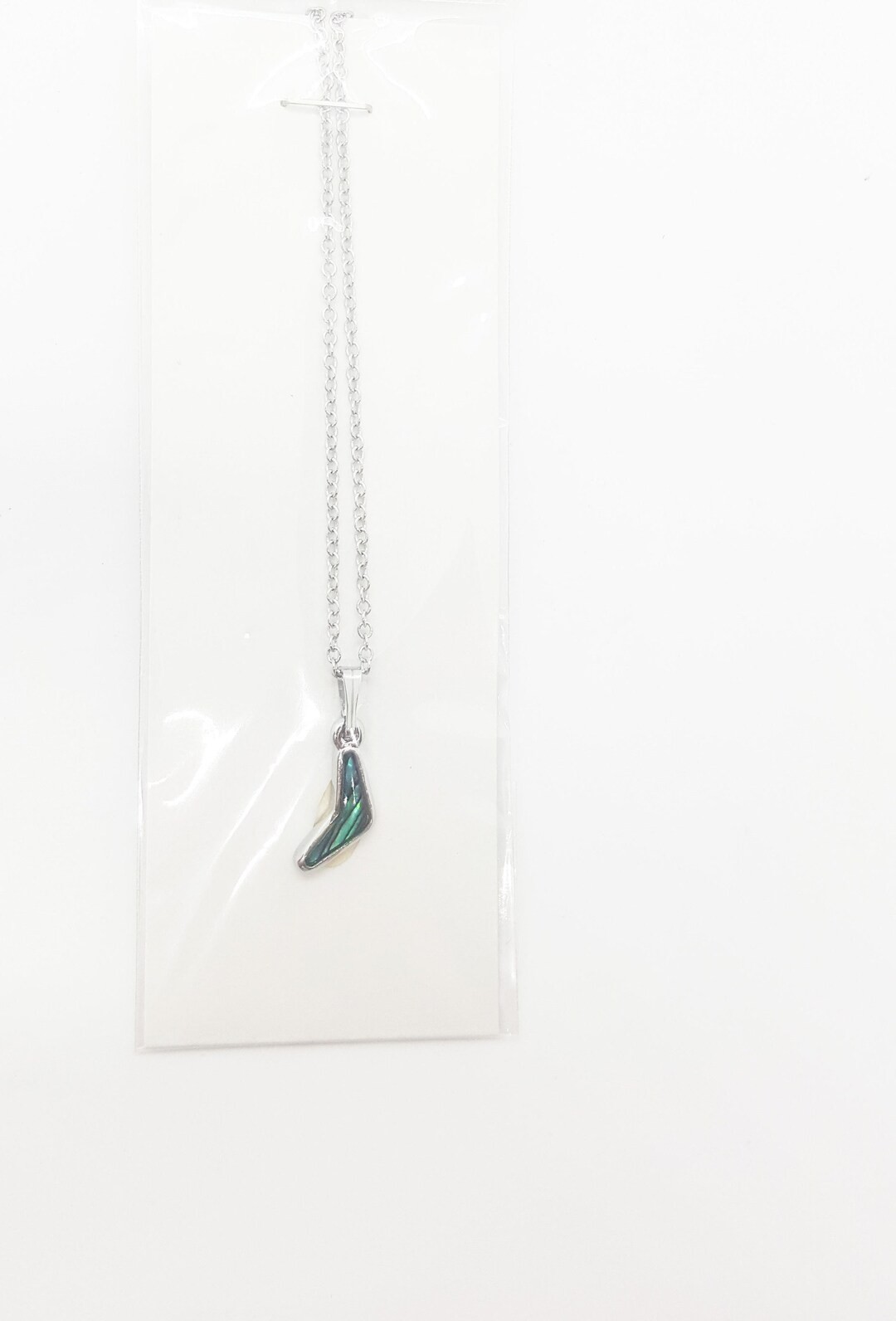 Boomerang Charm Necklace Paua Shell Abalone Australian Jewellery Opal ...