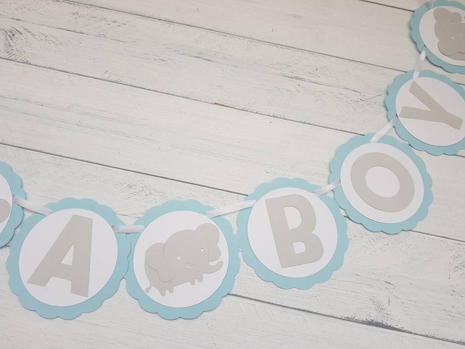 It's a Boy Baby Shower Banner Light Blue and Grey | Etsy