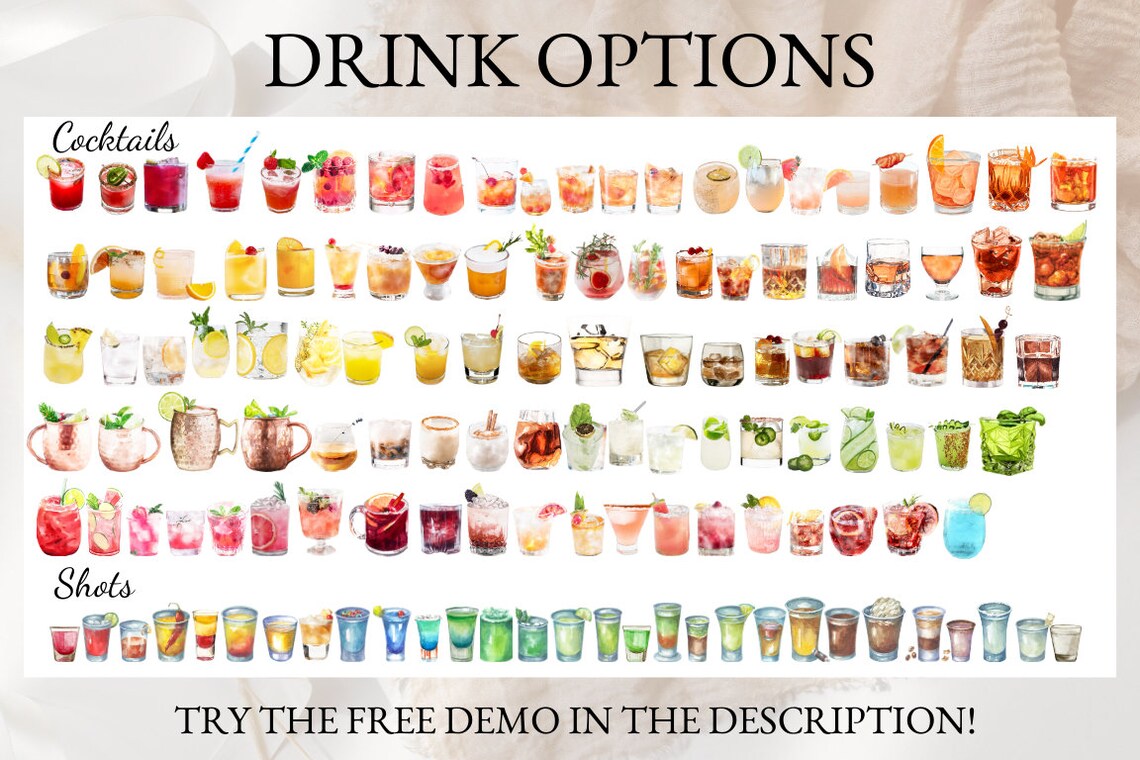 Signature Drinks Bar Menu Sign Template-signature Cocktails Sign ...