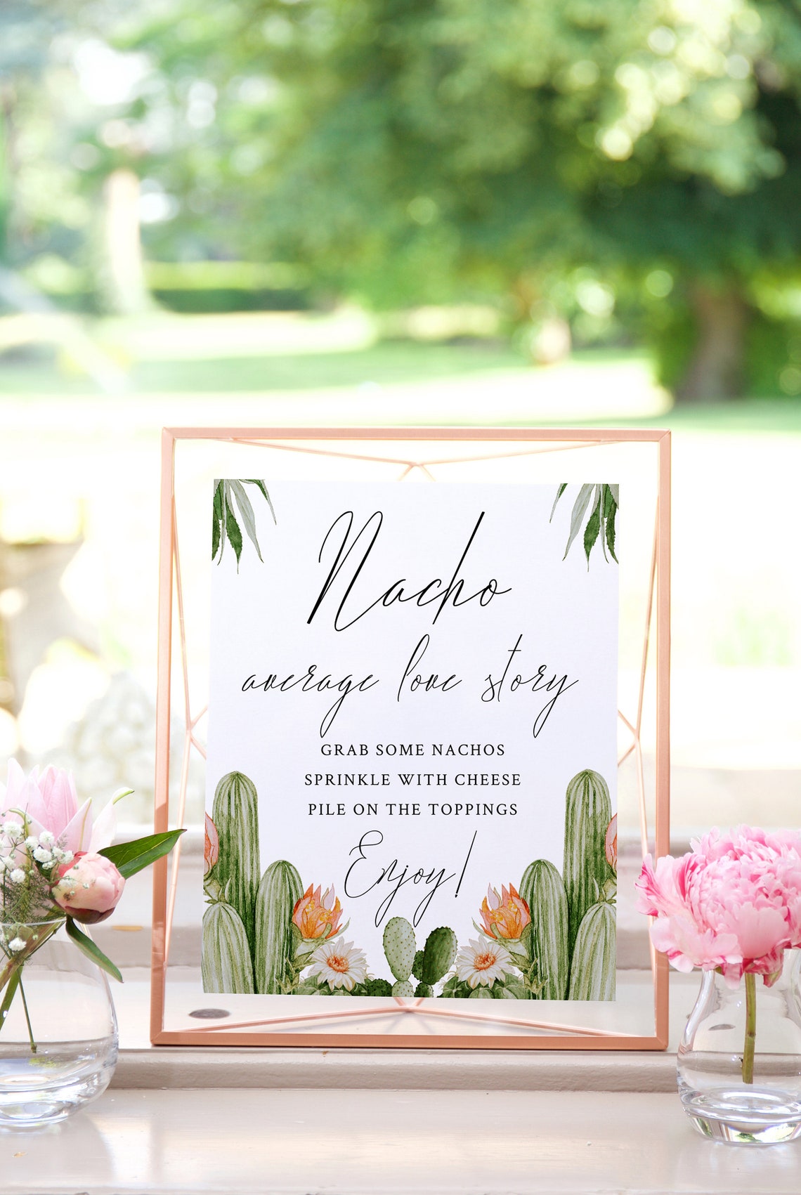 Nacho Average Love Story Bar Sign Set Template-nacho Bar Sign and Food ...