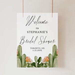 Welcome Sign Bridal Shower-cactus Welcome Sign Bridal Shower-let's ...