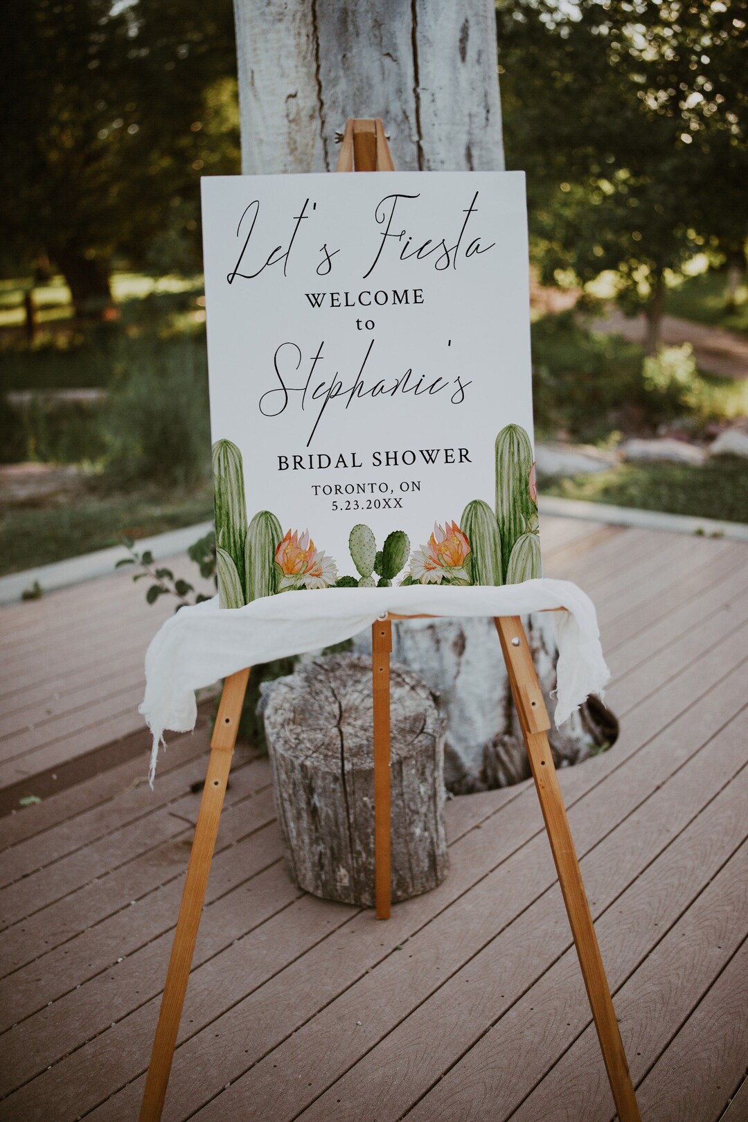 Let's Fiesta Welcome Sign-cactus Welcome Sign Bridal Shower-let's ...