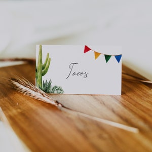 Taco Bar Sign Editable Template-cactus Taco Bar Sign-let's Fiesta Taco ...