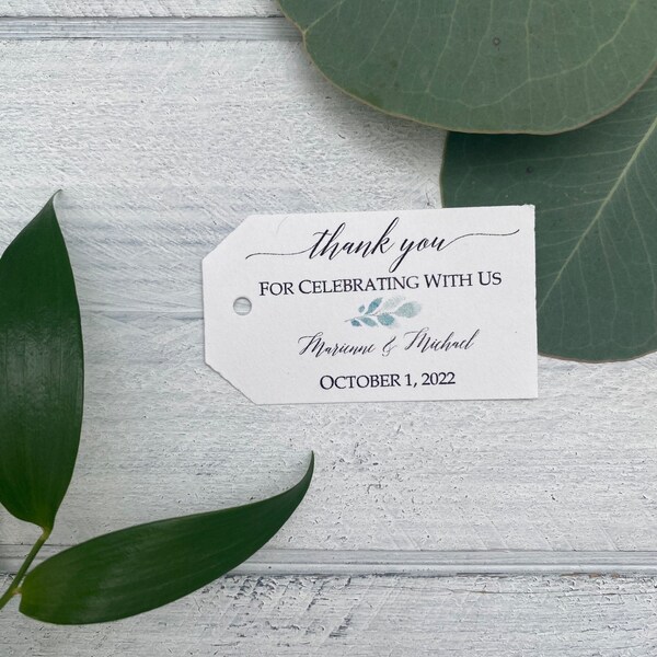 Greenery Favor Tag - Etsy