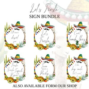 Taco Bar Sign Editable Template-cactus Taco Bar Sign-let's Fiesta Taco ...