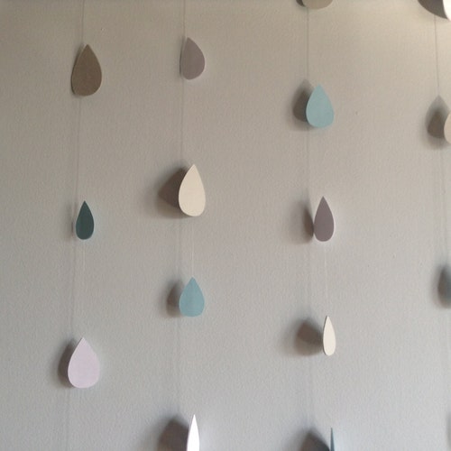 Raindrop Wall Decal / 52 Raindrop Wall Sticker / Pattern Wall | Etsy