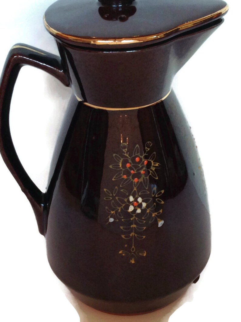 Japanese redware moriage pitcher vintage pottery cream carafe | Etsy