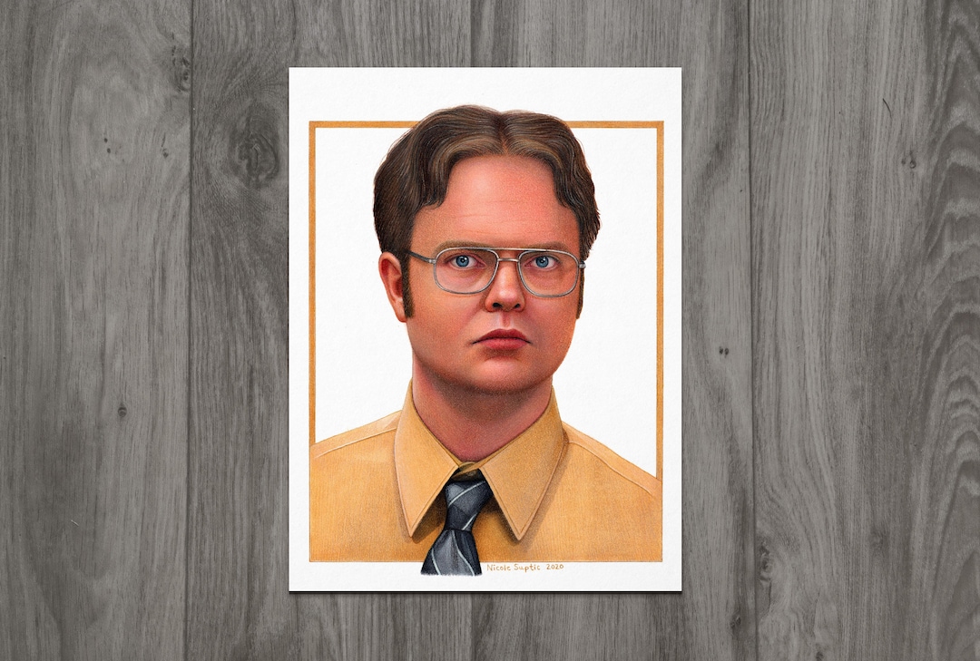 Dwight Schrute Drawing Art Print - the Office TV Show Character - Fine ...